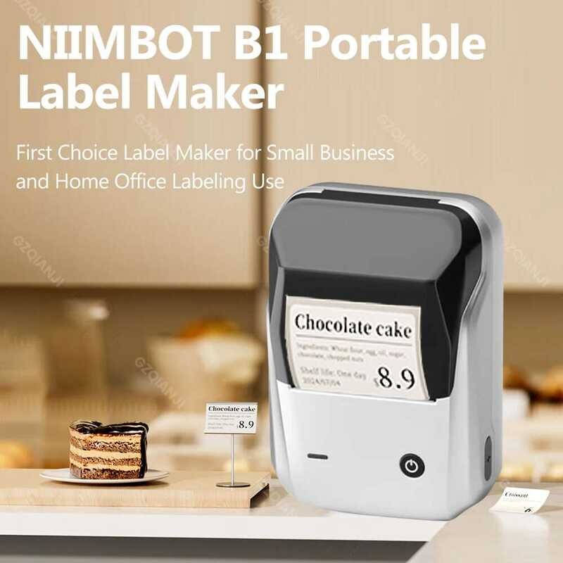 Tt Niimbot B1 New Color Thermal Printer Bluetooth Portable Pocket Labeller Maker Barcode QR Code ...