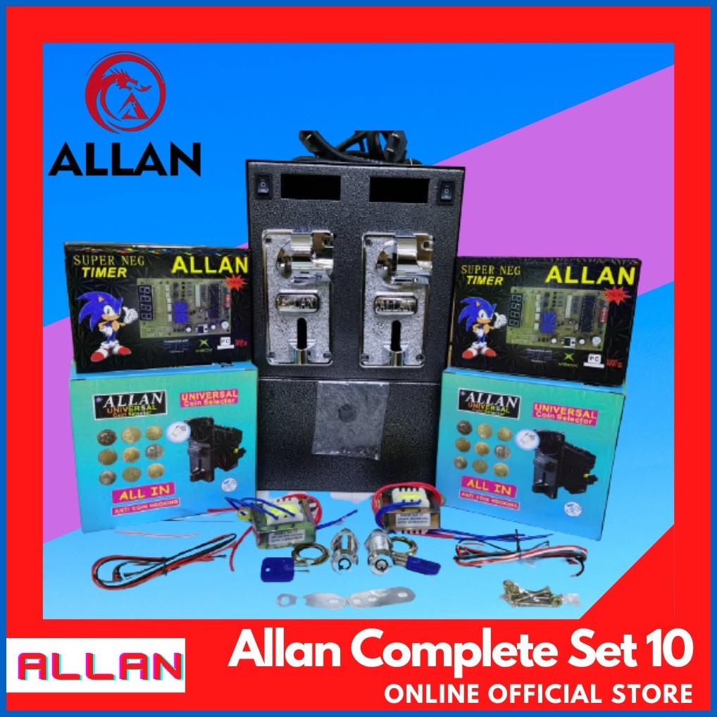 ALLAN Complete Set Pisonet COMBO 10 /High Power Relay Coinslot Box ...