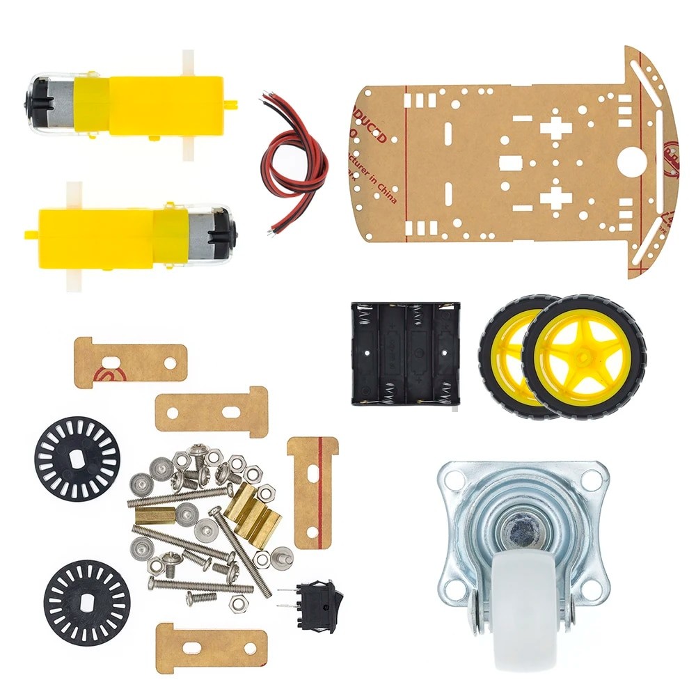 4WD Smart Robot Car Kit – Arduino-Compatible DIY Robotics Starter Set with Graphical Programming ...