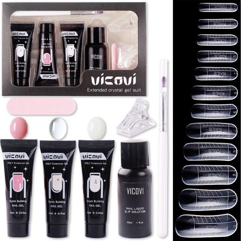 in stock Nail Extension Set 3 Colors/Set 15ml Nail Builder Set Polygel ...