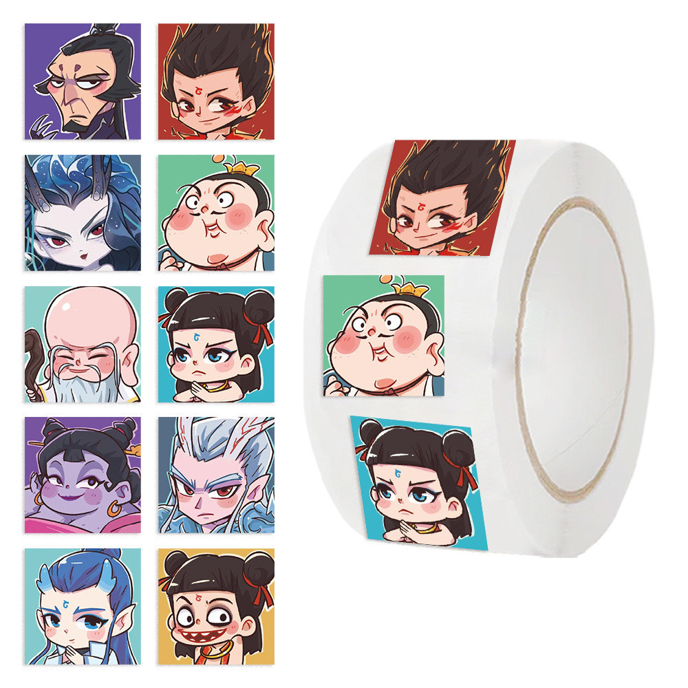 Nezha Anime Aesthetic Resealable Stickers - 500 PCs Waterproof Creative ...