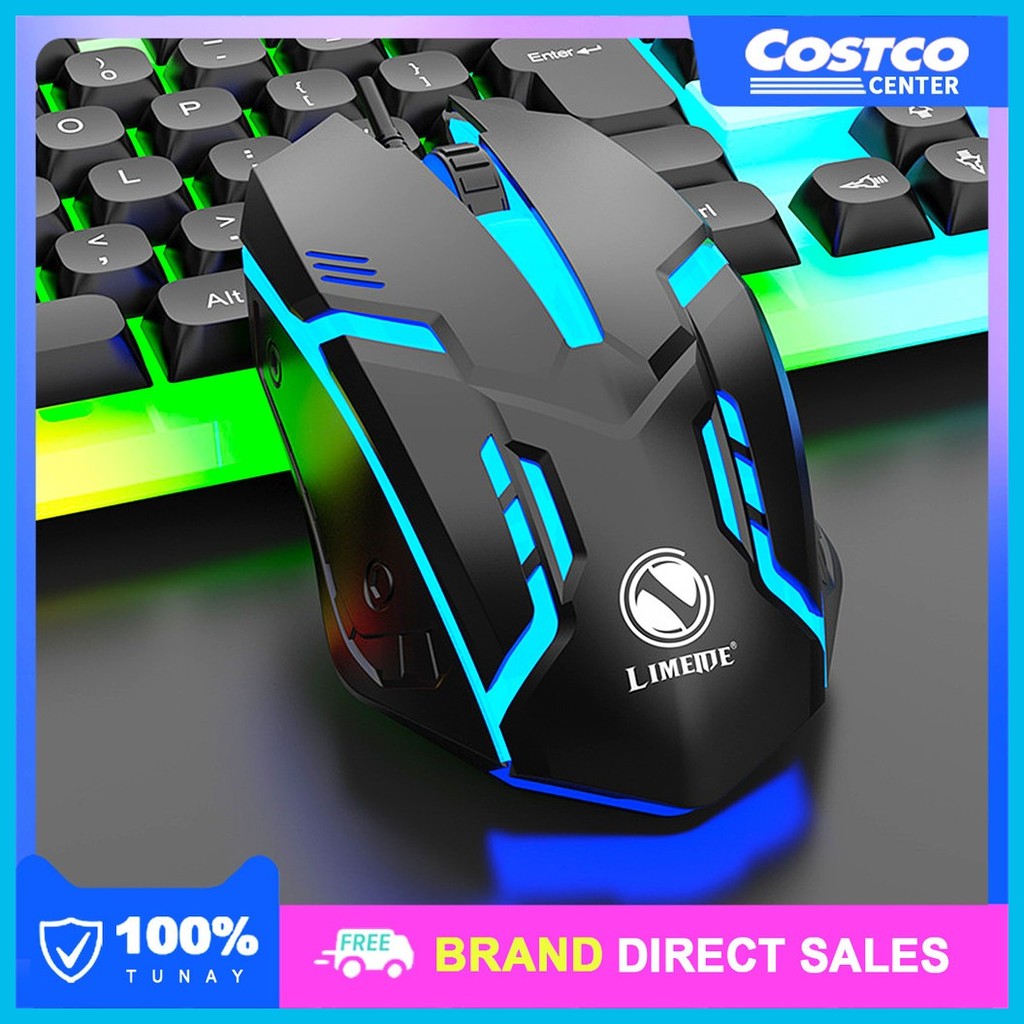 ☢ Cool USB Wired Gaming Mouse with Led Backlight for PC Computer Laptop ...