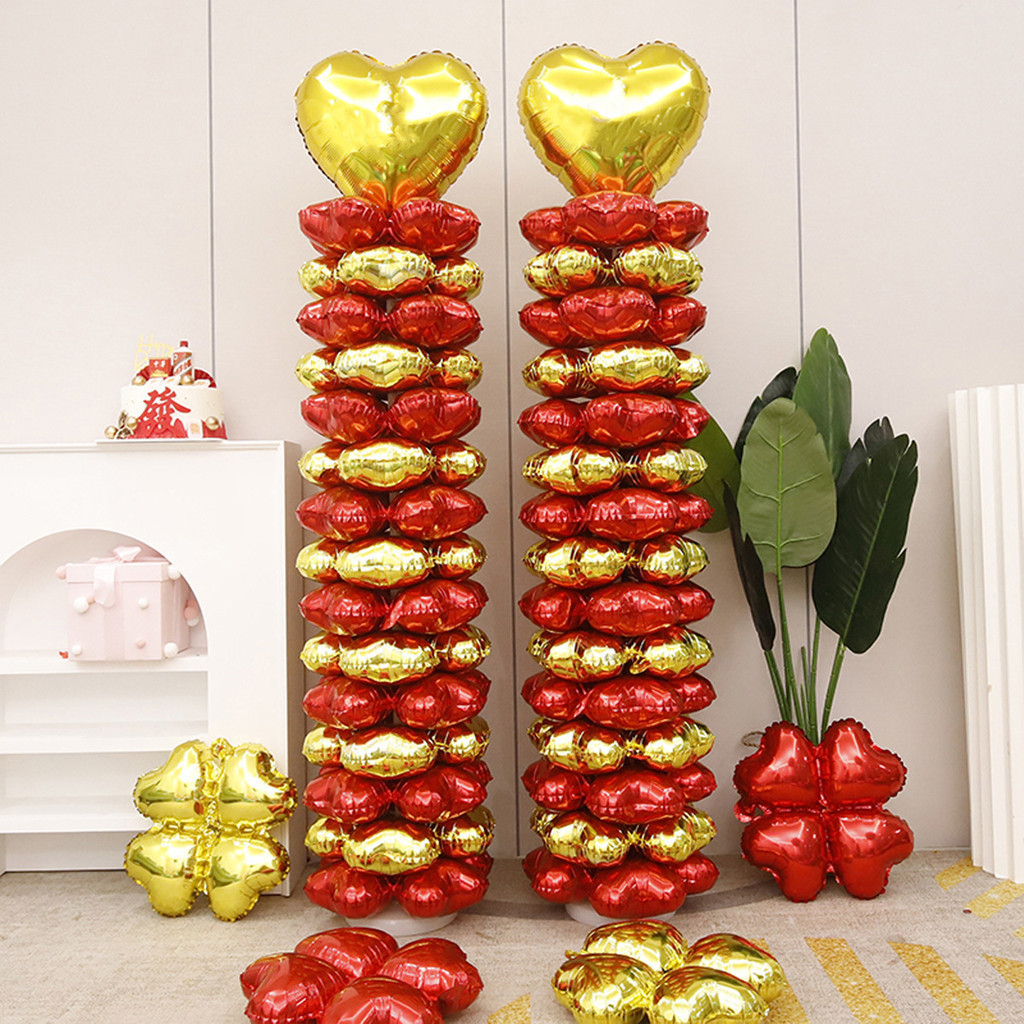 14pcs Flower Balloon Stand For Floor Four Leaf Clover Heart Balloon ...