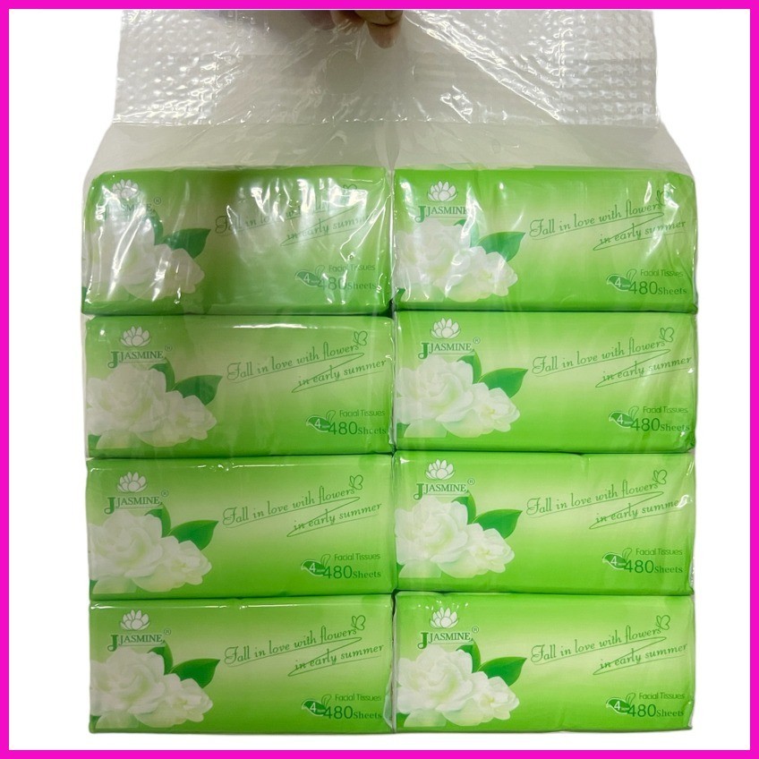 ♟ Tissue Jjasmine Organic Green Tea Facial Tissue 4 Ply/3 Ply (480 ...