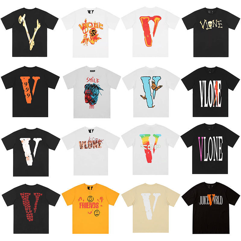 Vlone Approved VLONE ALQUEV Short-sleeved New Style Wang Yibo's Same 3m ...