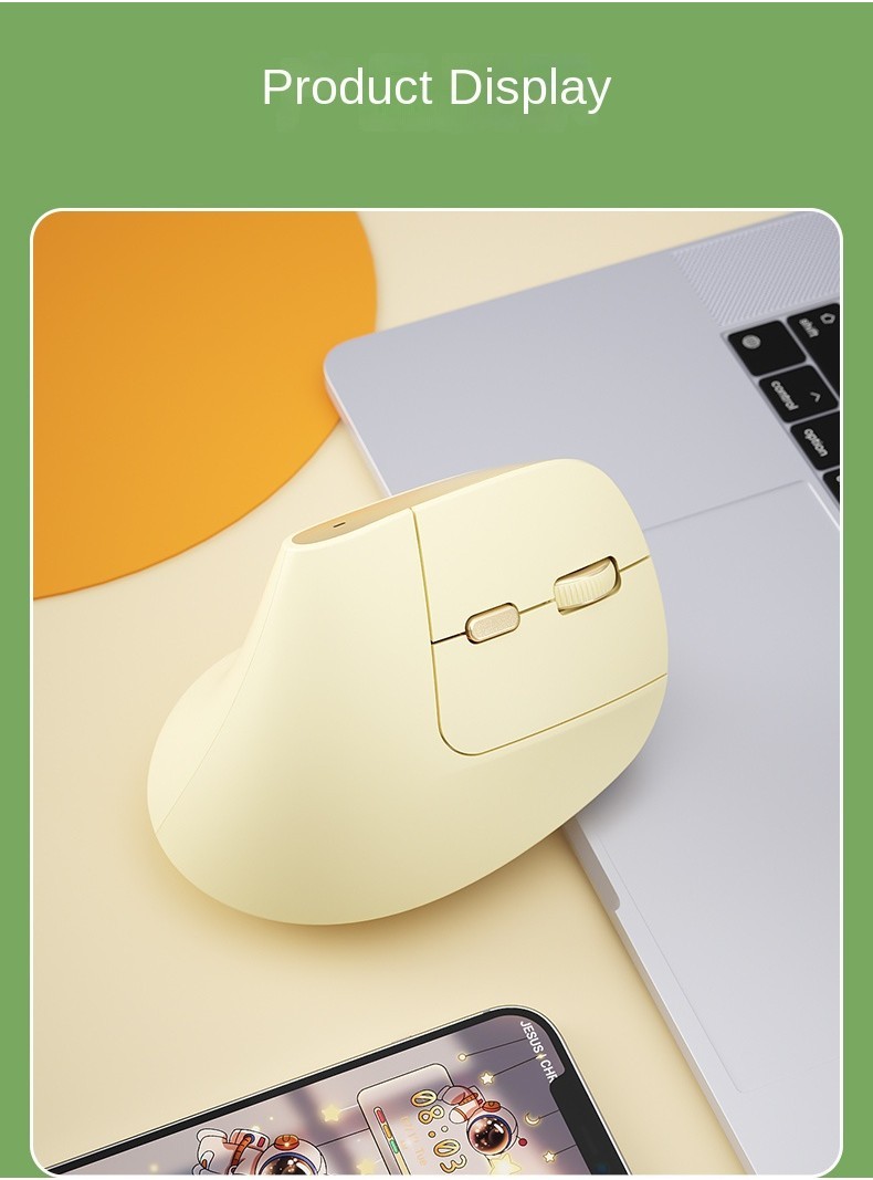 BOW Rechargeable Dual-mode Ergonomics Vertical Mouse 2.4g Wireless ...