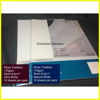 Rives Design / Tradition Premium Paper Stock 170gsm Short Ultra White ...