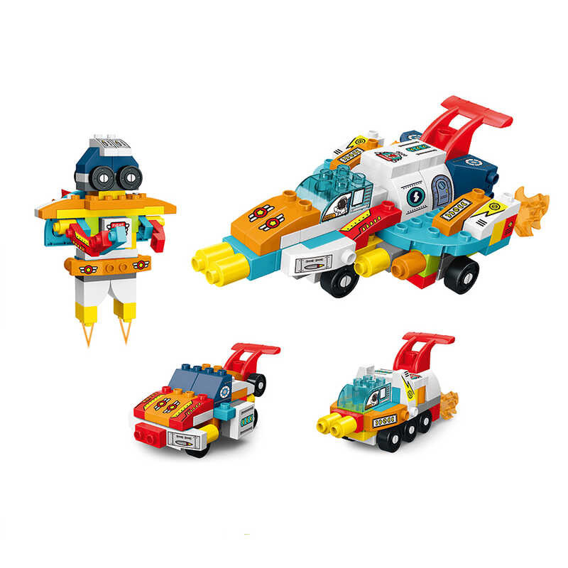 Particles 79Pcs Large Duplo Space Warship Building Block DIY Transform ...