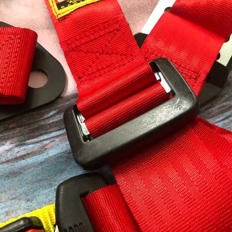 JDM Car Red Universal 4 Point Sabelt Seat Sports Racing MOMO Harness ...