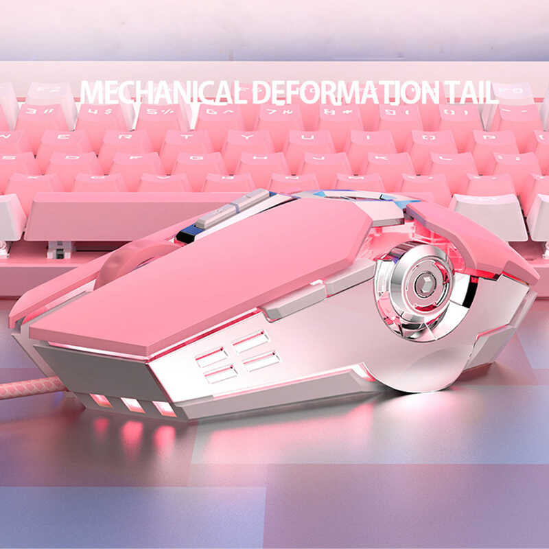 3200Dpi Silent Gaming LED Backlit USB Optical Ergonomic Wired PC Gamer Computer Mouse For Laptop ...