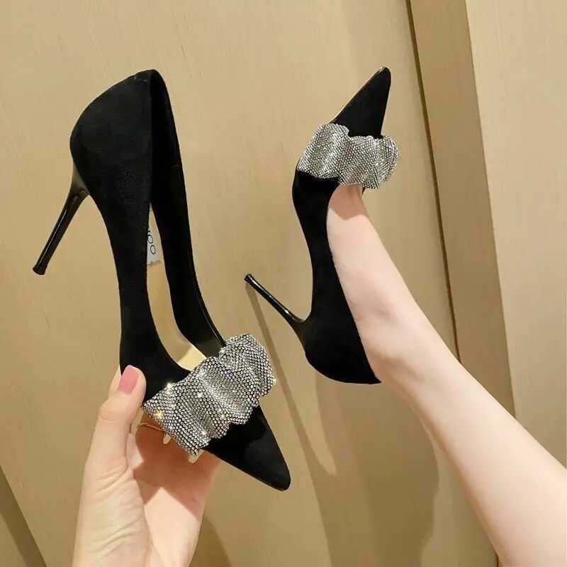 French ☀ Elegante Style Women's High Heels 2024 New Sharp Toe Thin Heel ...