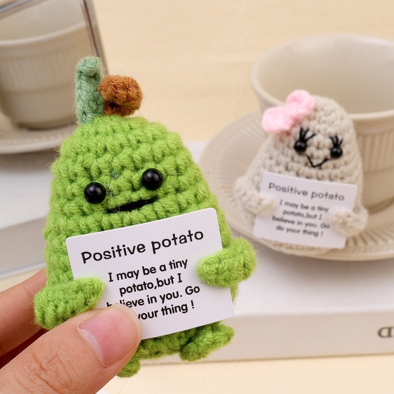 Funny Expression Knitted Wool Doll - Handmade Positive Energy Dr ...
