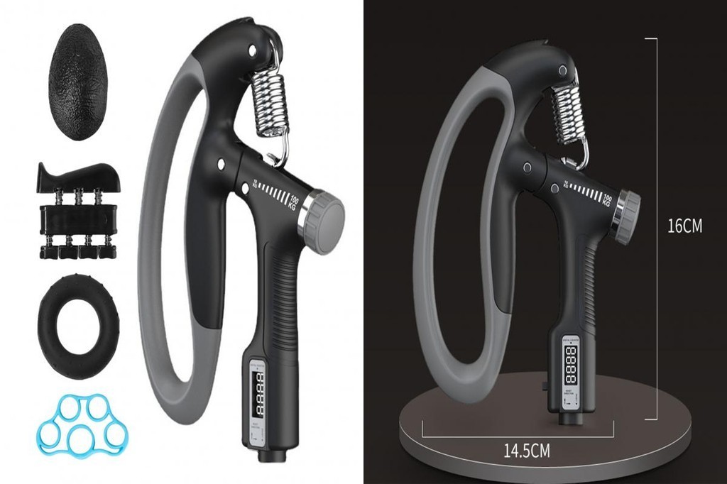 Lcd Display Grip Strength Exerciser Adjustable Grip Strength Trainer ...