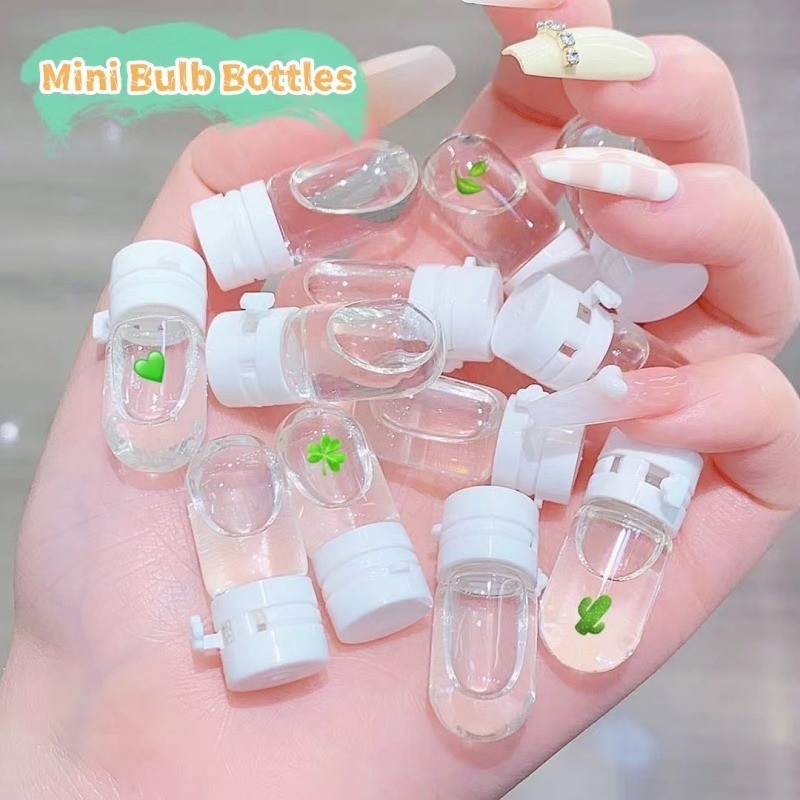 20Pcs Mini Clear Glass Bulb Bottle - Disposable Essential Oil Bottle ...