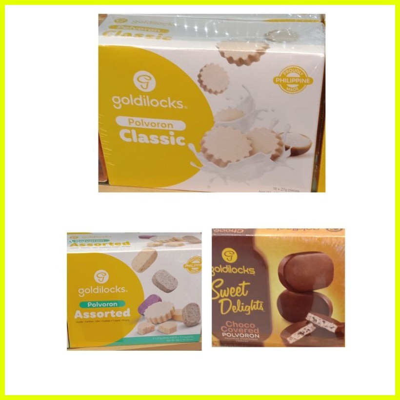Goldilocks Polvoron Classic, Assorted, Choco, Pinipig, Peanut, Cashew ...