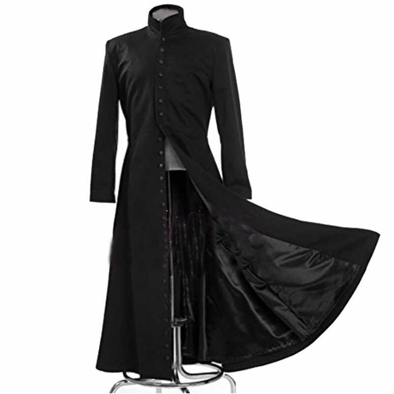 Matrix The Cosplay Customised Black Costume Neo Trench Coat Only Womens ...