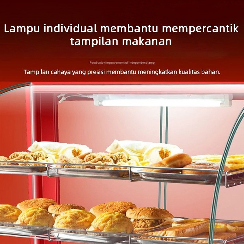 Constant temperature cabinet heating display counter fried chicken ...