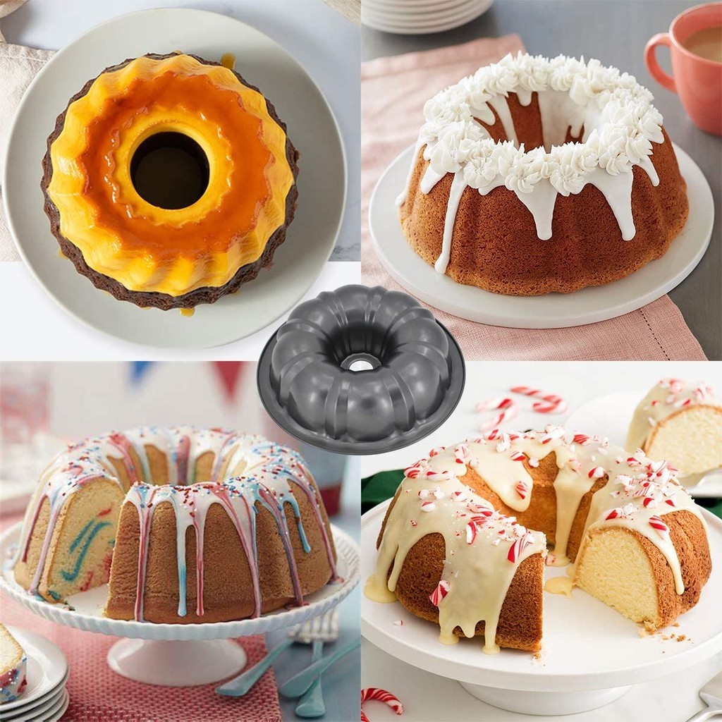 24cm Non Stick Bundt Cake Molding Pan Bakeware Pan Chiffon Cake Molder ...