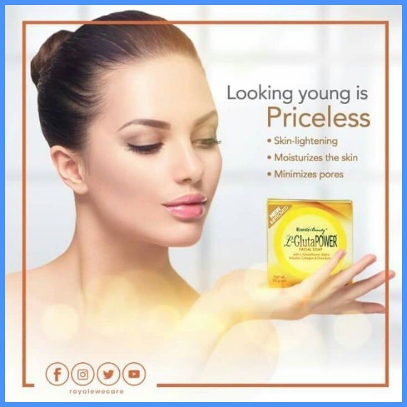 Royale Beauty L-Gluta Power Soap (Glutathione, Alpha Arbutin, Collagen ...