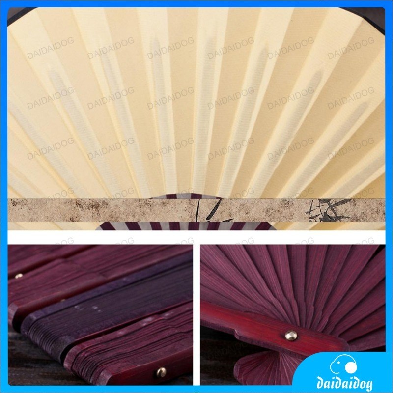 10/13 inch folding fan handkerchief cloth DIY folding fan Wooden bamboo ...