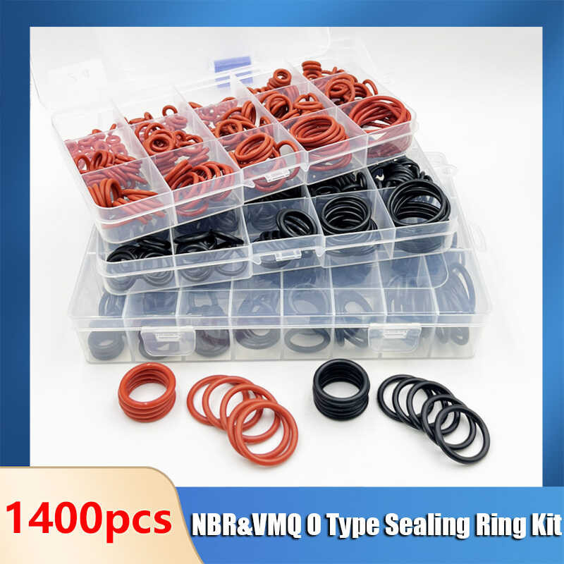O Ring Silicone Sealing Washer Red VMQ O-Ring Nitrile Rubber Band High Pressure NBR Corrosion ...