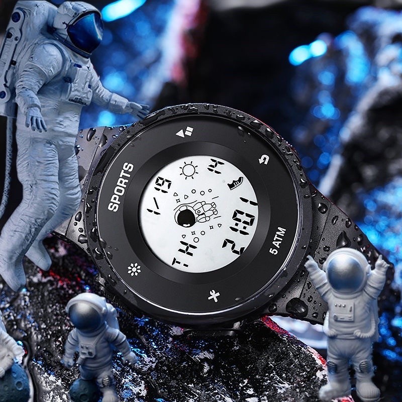 ۩ New Astronaut Waterproof Rotary Fashion LED Electronic Watch Men's ...