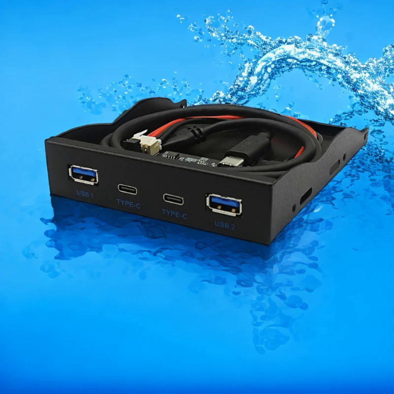 NEW 10G USB 3.2 GEN2 Front Panel HUB 2x USB3.2 GEN2 + 2x TYPE-C Adapter ...