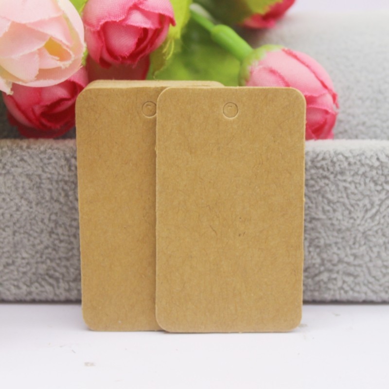 Various paper gift hang tags, 100 pieces per batch, white kraft paper ...