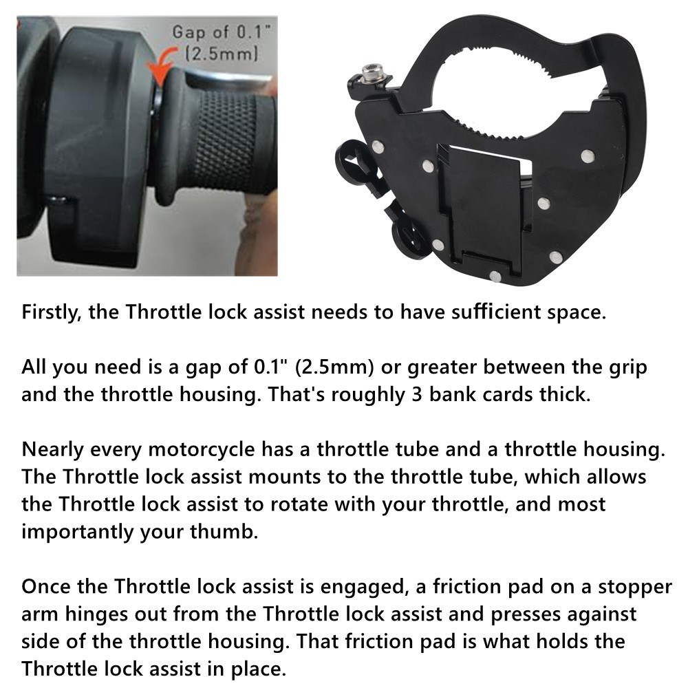 Universal Motorcycle cruise throttle clip Control Throttle Lock Assist ...
