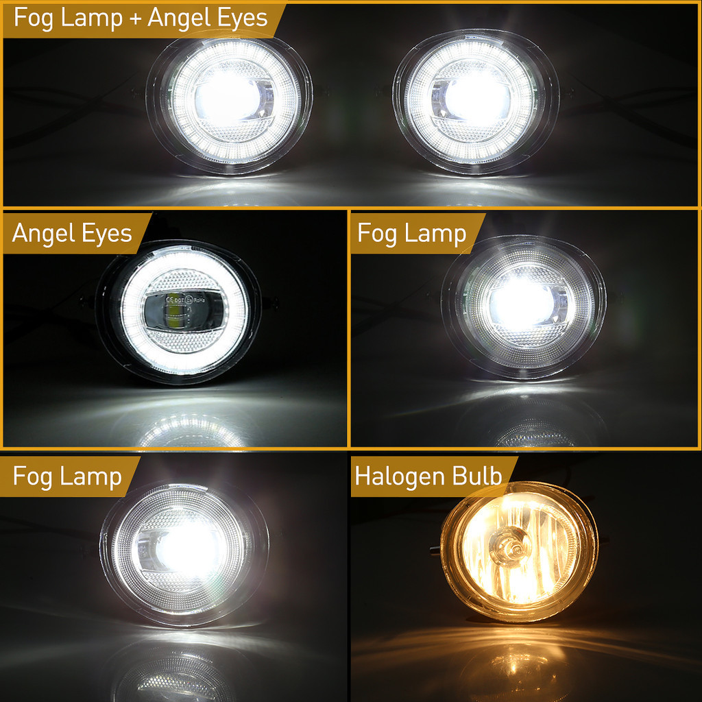 Car LED Angel Eyes Fog Lamp Assembly For Mazda 2 3 6 CX-5 CX-7 CX-8 CX ...