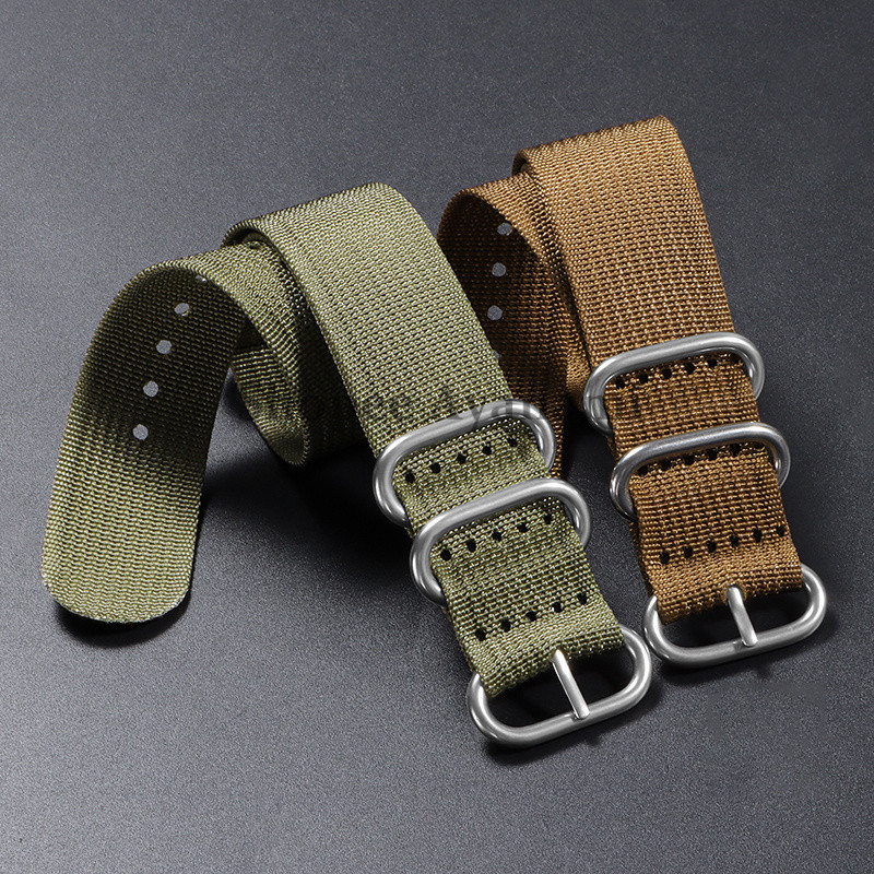 Universal Nylon NATO Watch Band 18mm 20mm 22mm 24mm One Piece Loop ...