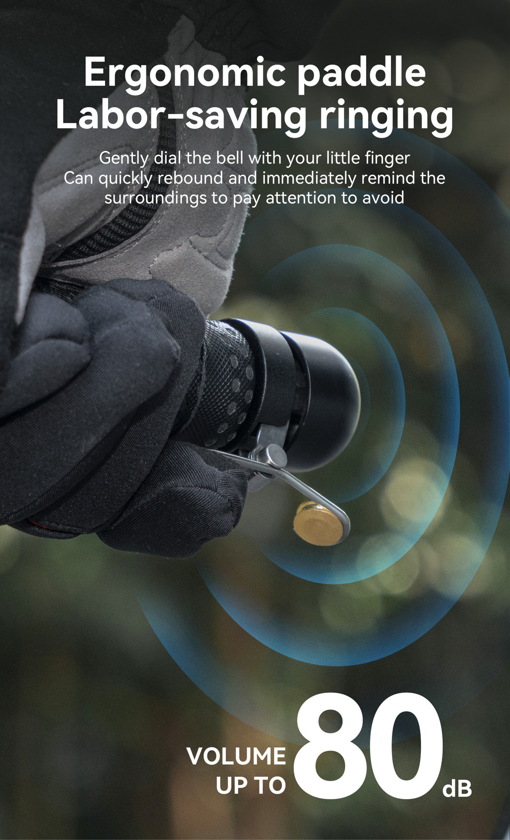 ROCKBROS Road Bike Handlebar Plug Type Bell Clang Easy Installation ...