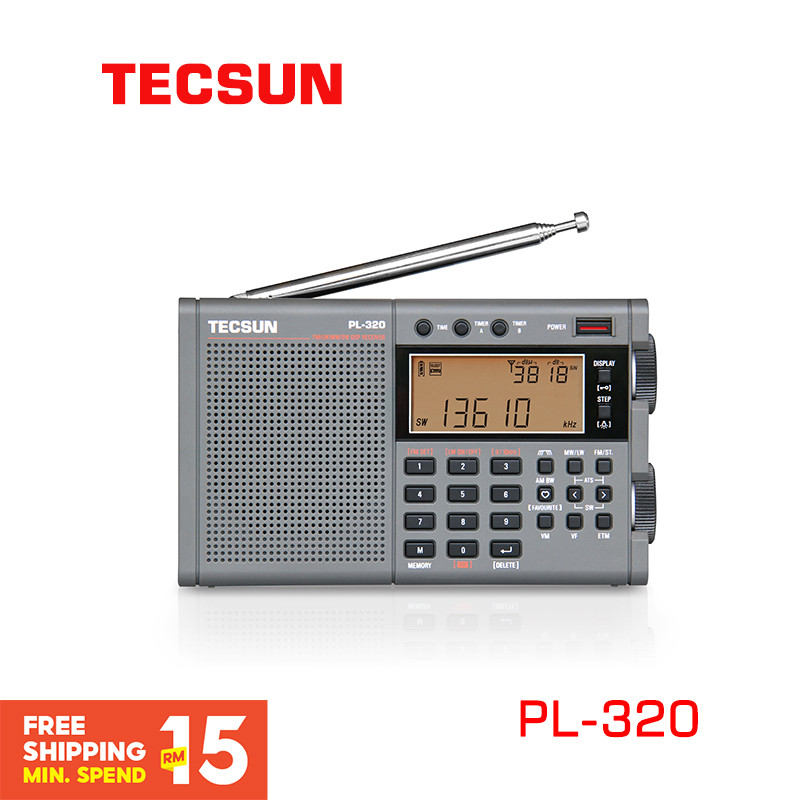 in stock New TECSUN PL-320 FM/AM/SW/WM/Full Band Radio DSP Receiver FM ...