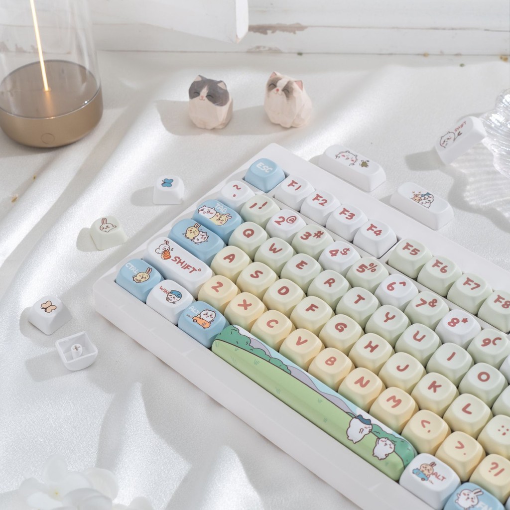 Cartoon Chikawa Little Eight Keycap MOA PBT Material Thermal ...