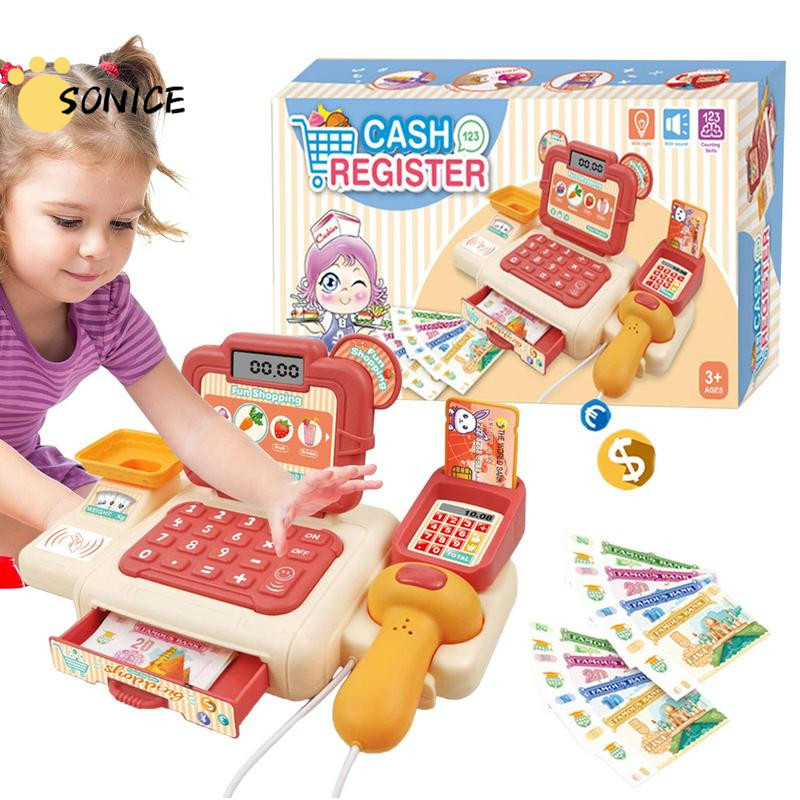 Kids Cash Register Cartoon Play Cash Register Kids Cash Register With ...
