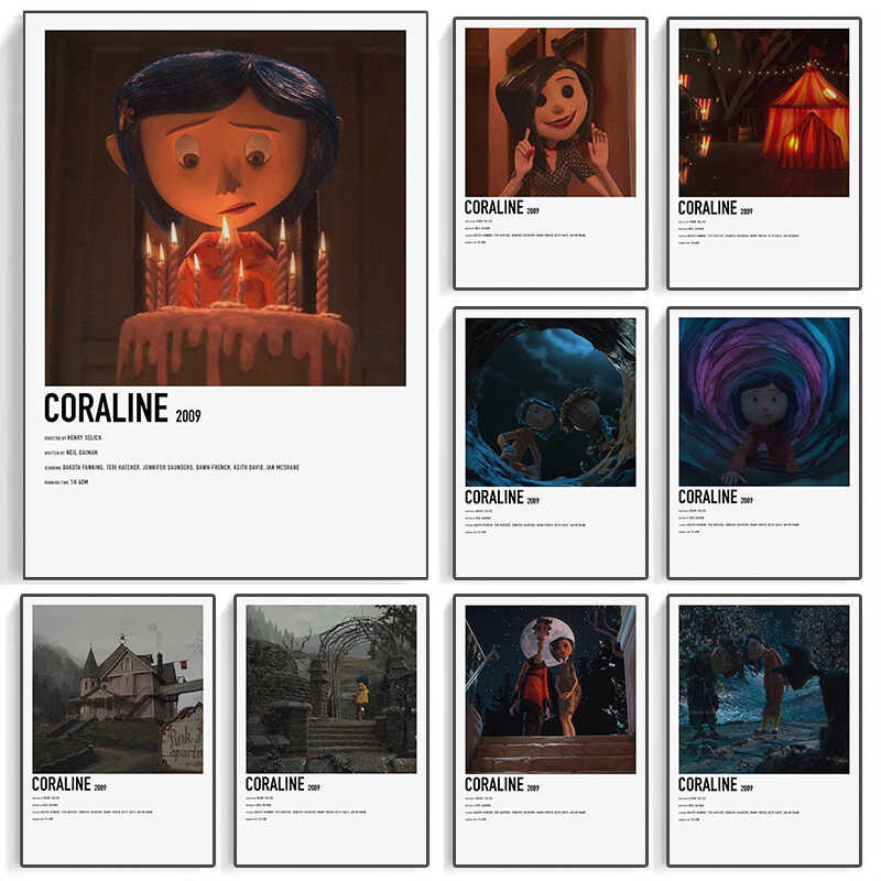 Poster Pelikula Coraline Aesthetics Horror Fantasy Film Anime Canvas ...