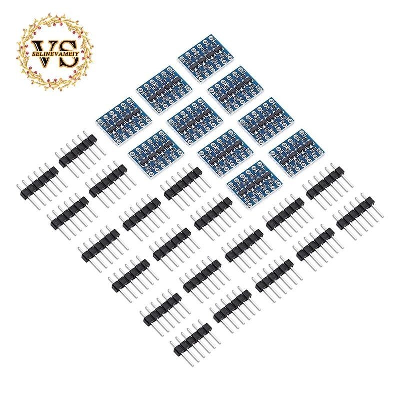∵ 10Pcs 4 Channel IIC I2C Logic Level Converter Bidirectional Module 3 ...