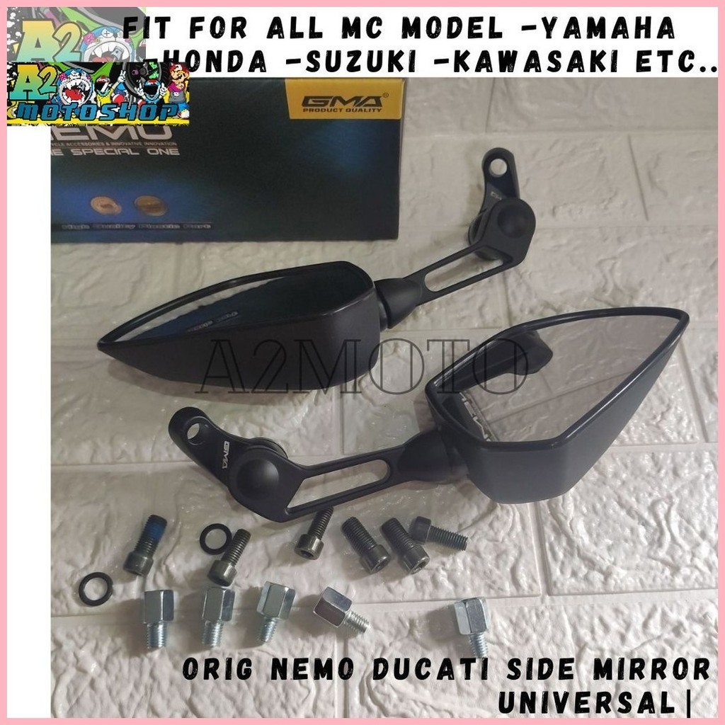 NEMO DUCATI Side Mirror Universal NMAX V2 V1 Aerox XMAX ADV CLICK ...