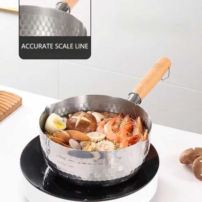 Japanese Stainless Steel Frying Pan Cooker House Small Milk Ramen ...