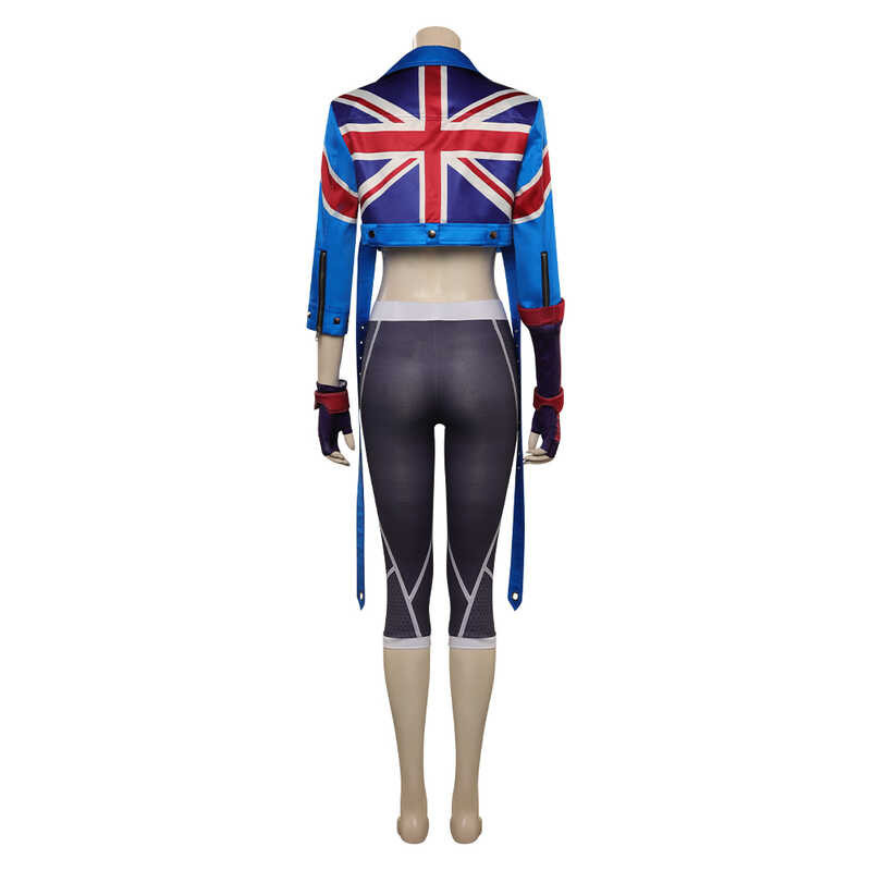6 SF Fighter Cammy Chun Li Jamie Cosplay Costume Vest Pants Coat ...
