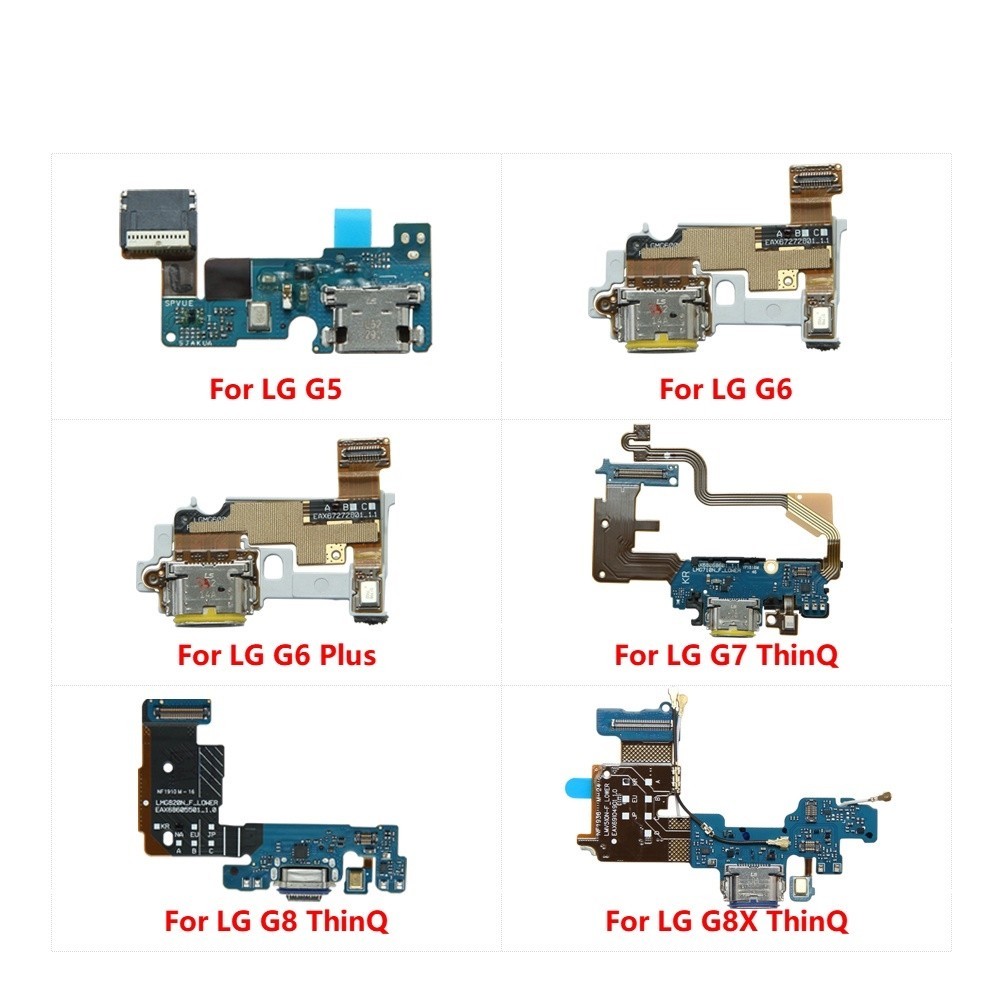 USB Charging Charger Dock Port Board With Microphone Mic Flex Cable For LG G5 G6 Plus G7 G8 G8X ...