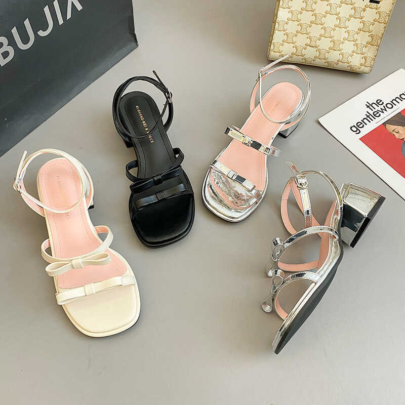 0B Jia Bu Fake Korean Sandals For Women's 2024 Summer New French Style ...