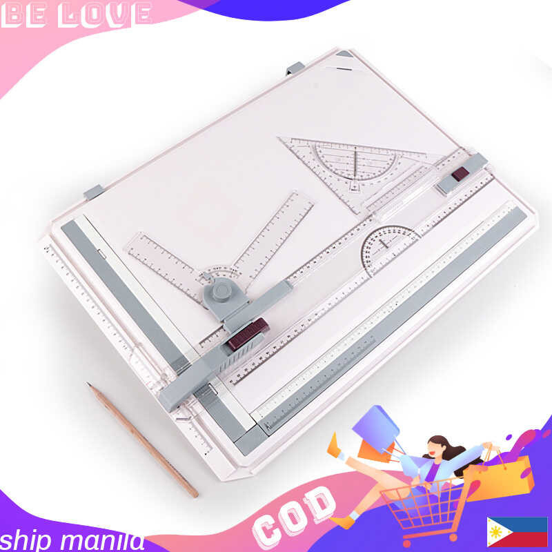 4C School Office Wooden Drafting Table A3 Drawing Board Parallel ...