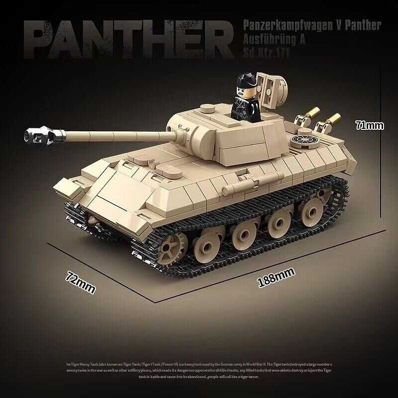 Ww2 Panzer Medium Tank Panzerkampfwagen V Panther Building Blocks World ...