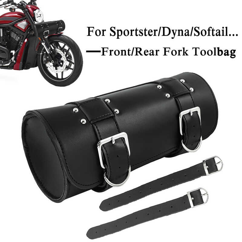 Fork Motorcycle Front/Rear Bags Para Sa Harley Sportster Chopper Bobber ...