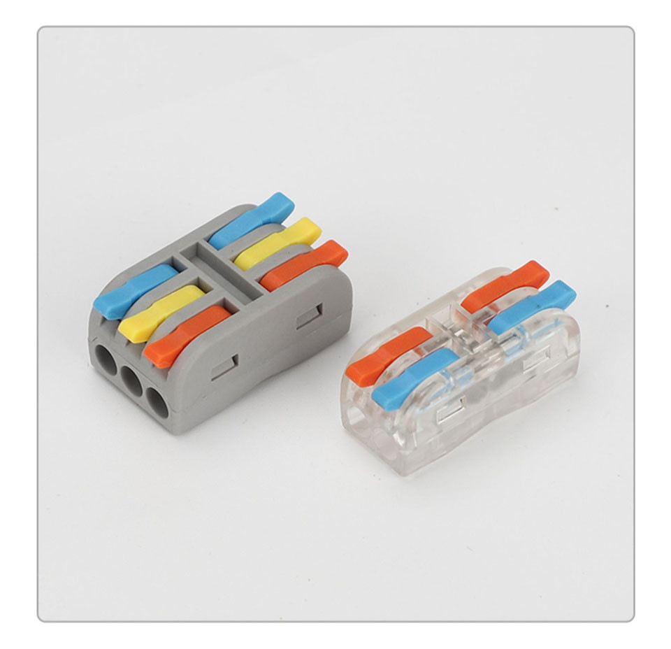 Mini Wire Connectors 2/3 Pin Push-in Spring Splicing terminal Universal ...