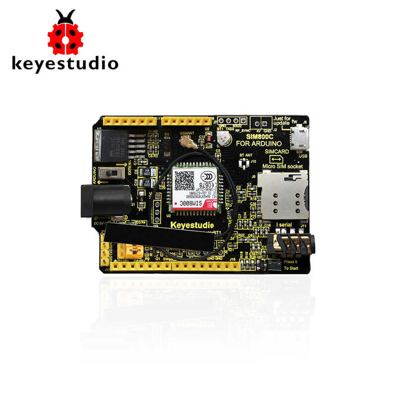Keyestudio Sim800c GPRS GSM Shield With Antenna For Arduino UNO R3 & Mega 2560 & | Shopee ...