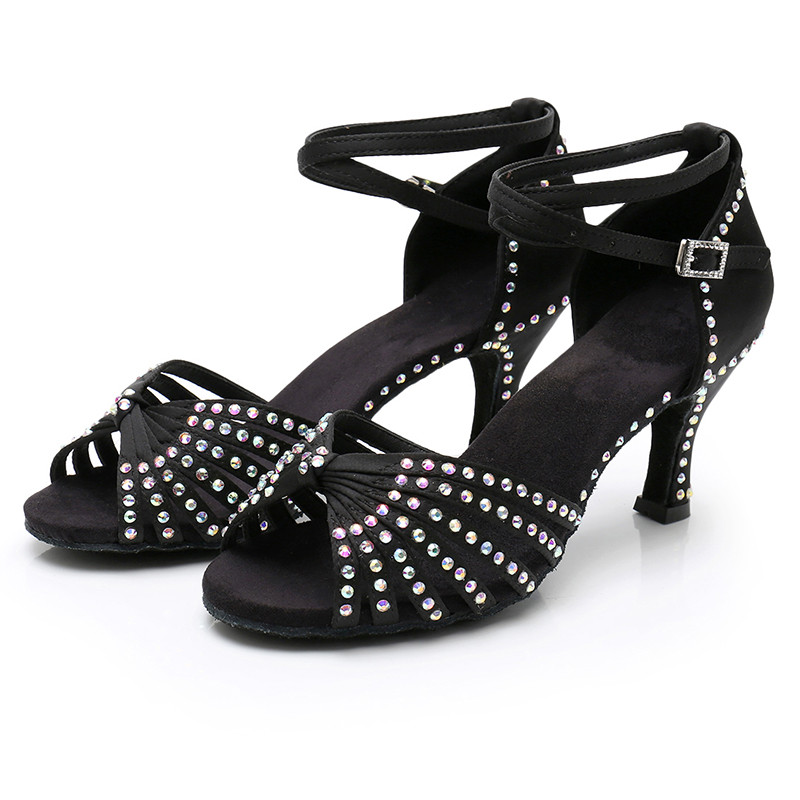 【COD】7CM High Heel Professional Women Dancing Shoes Soft Bottom Latin ...