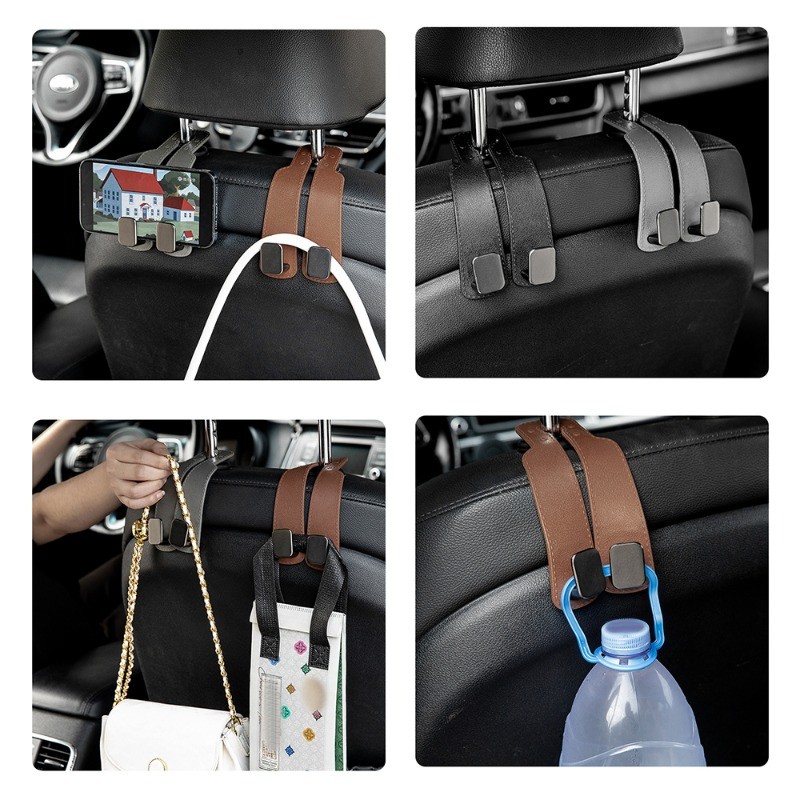 Car Seat Back Hanging Hook Mobile Phone Holder Organizer Hidden Storage ...