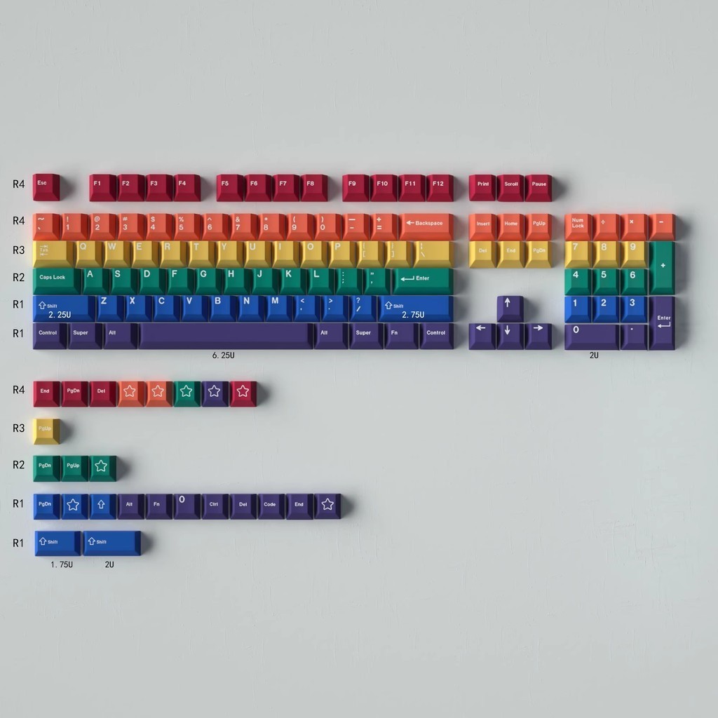 GMK Pride Rainbow keycap PBT cherry Profile keycaps set for Mechanical ...